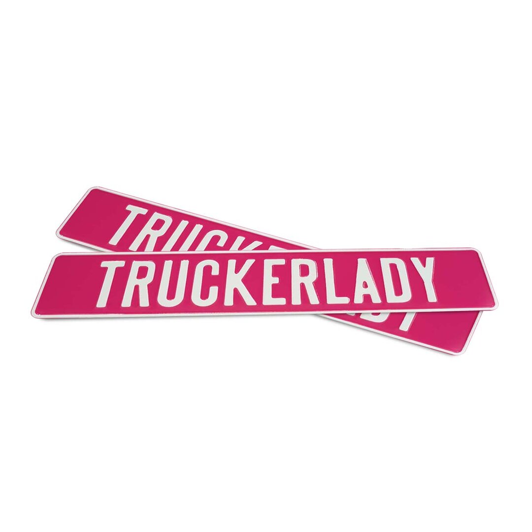 License plate Pink White with custom text